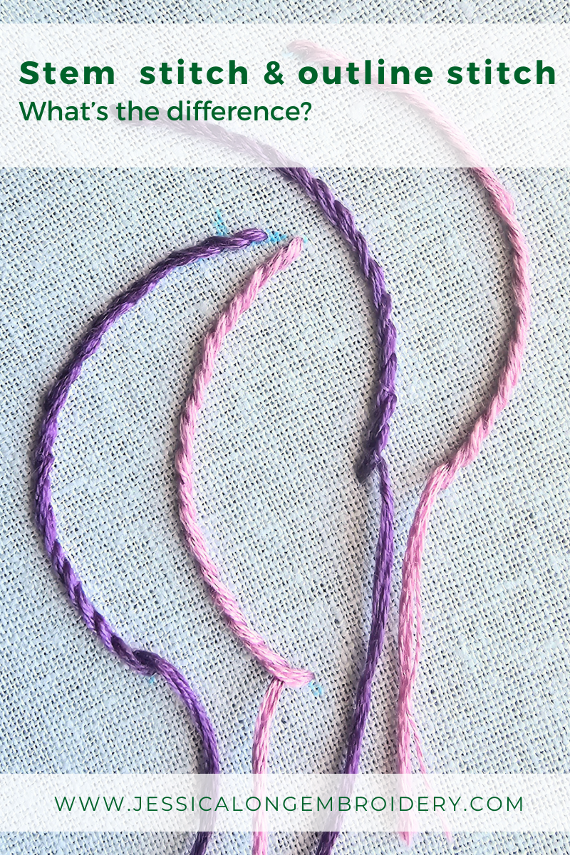 Stem or outline stitch? – Jessica Long Embroidery