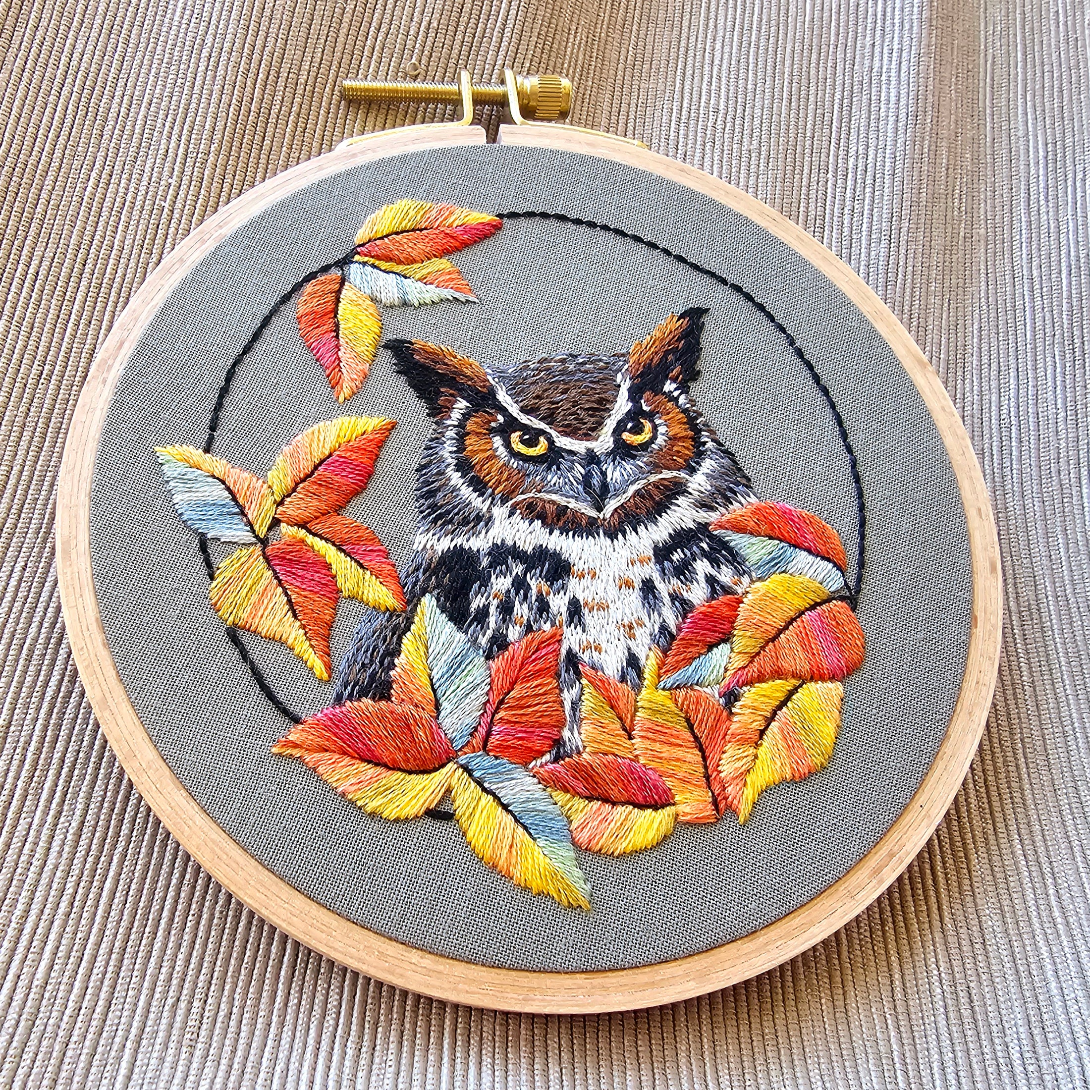 Owl Embroidery Pattern (PDF) – Jessica Long Embroidery