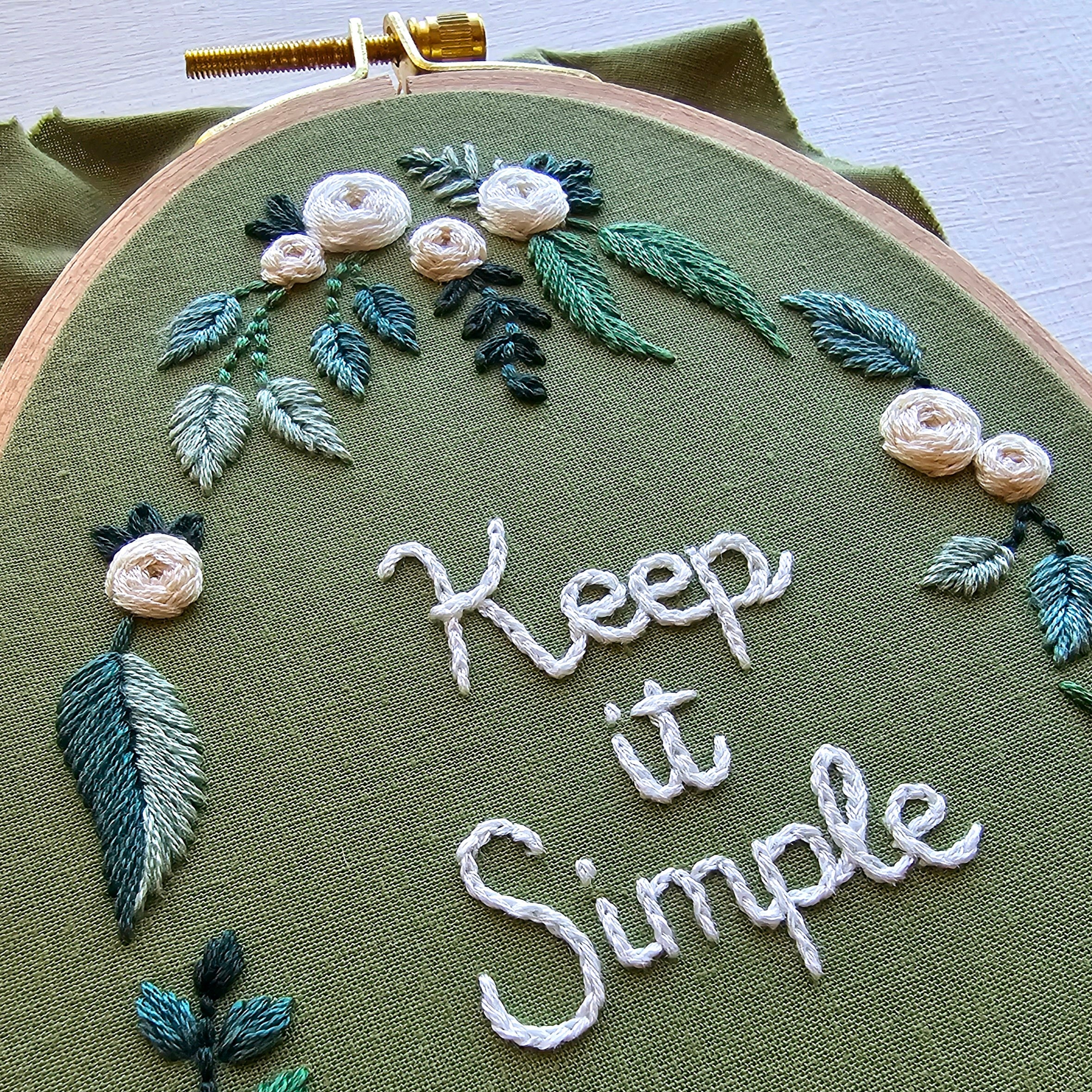 Keep it Simple Embroidery Pattern (PDF) – Jessica Long Embroidery