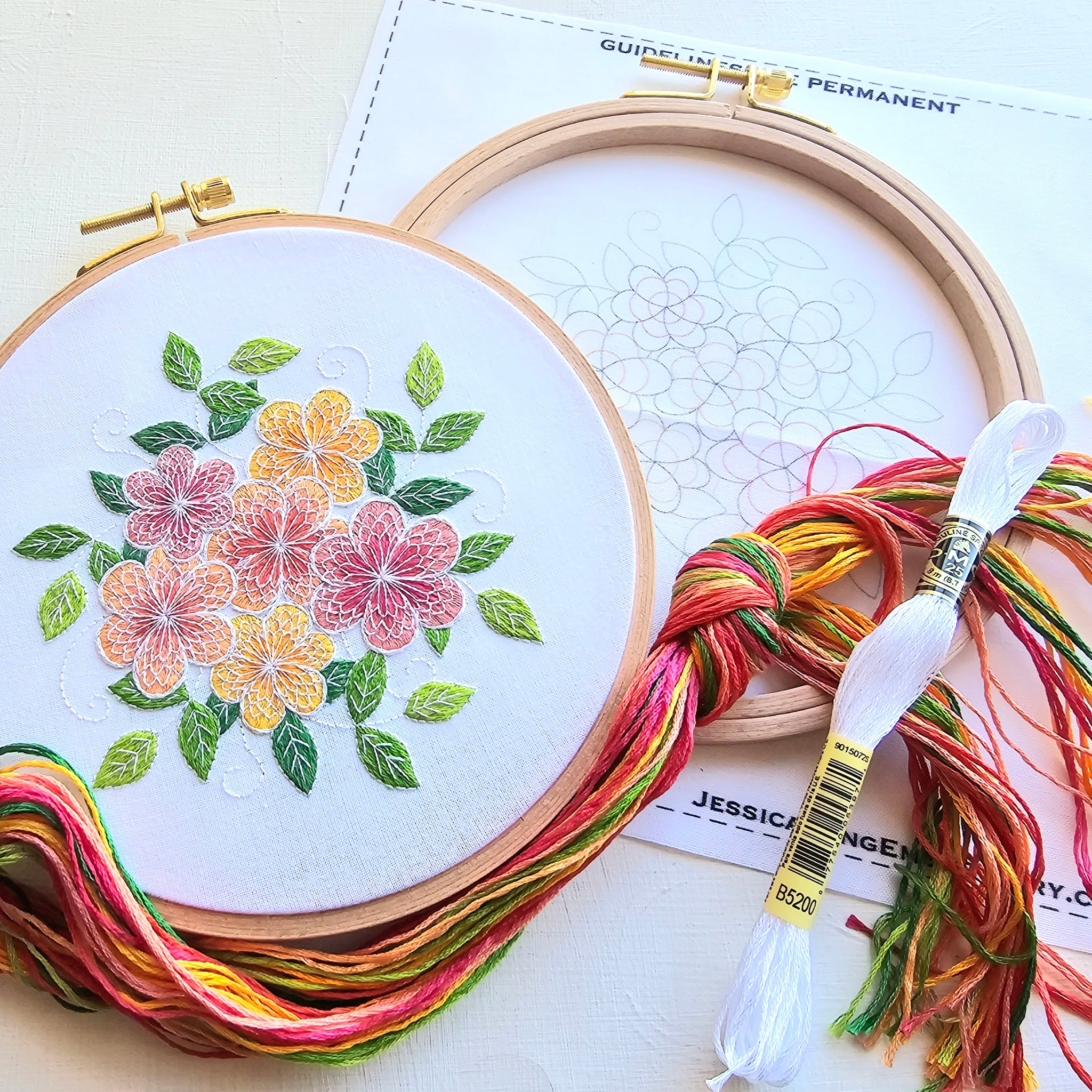 Hand Embroidery Designs &Supplies | Jessica Long Embroidery