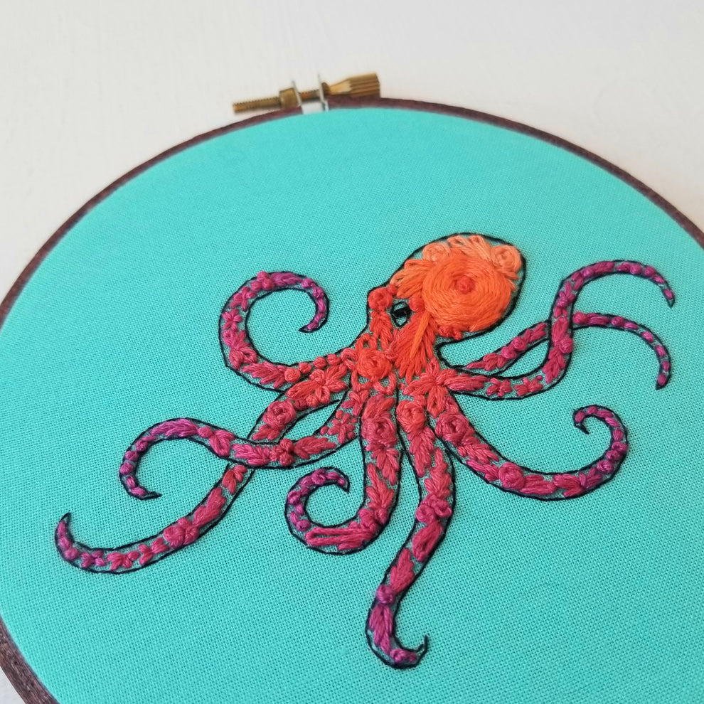 Pacific Octopus Embroidery Kit – Jessica Long Embroidery