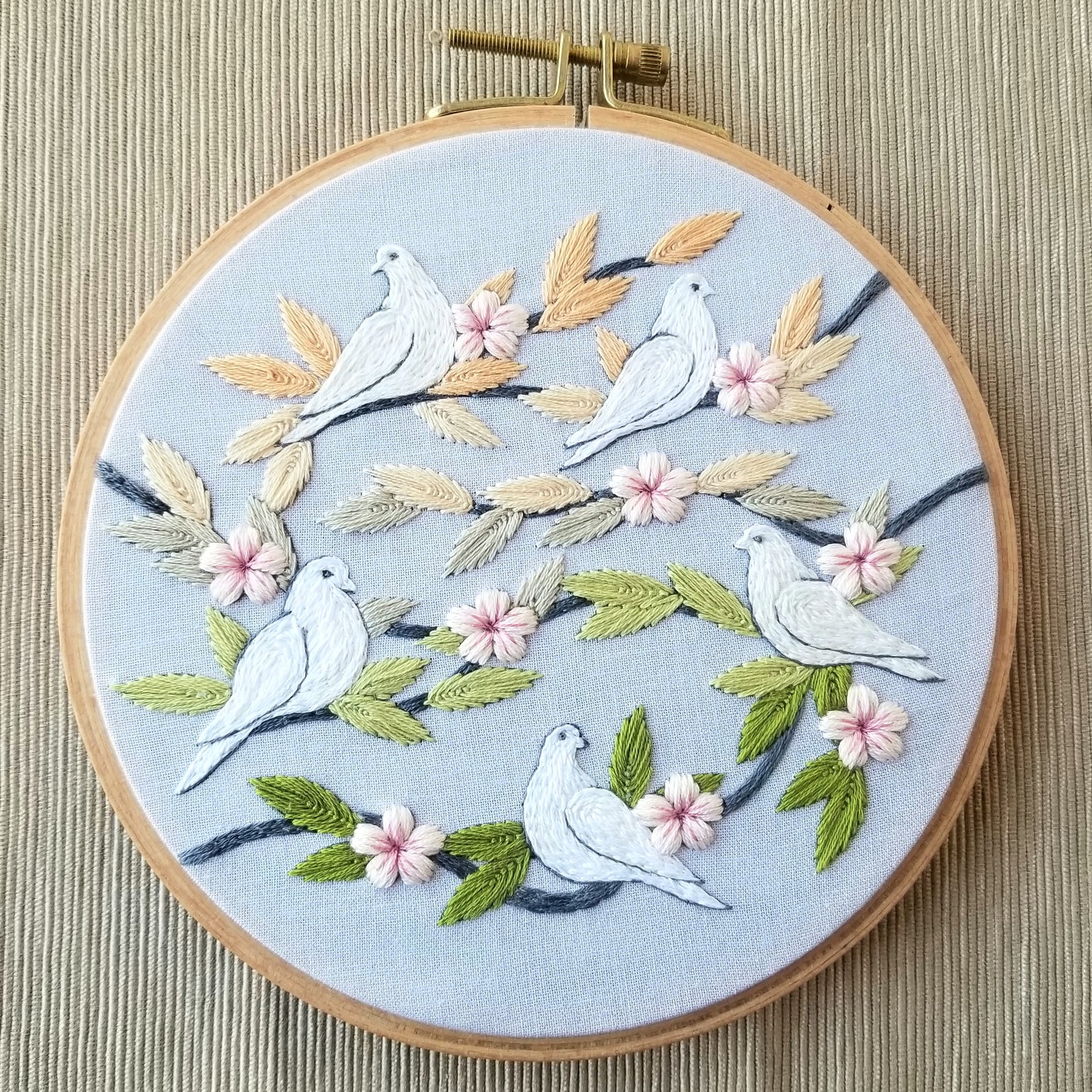 Peaceful Doves Embroidery Pattern (PDF) – Jessica Long Embroidery