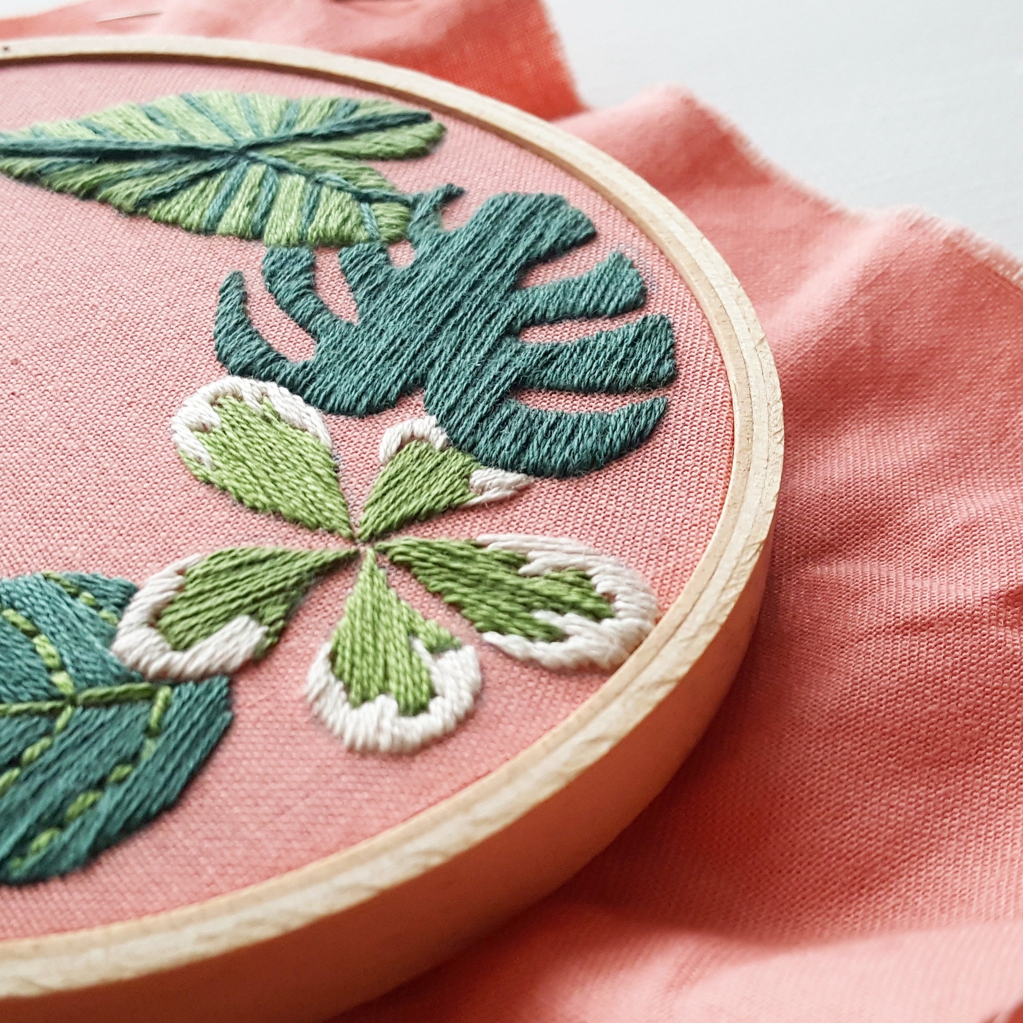 Tropical Plants Hand Embroidery Pattern and Kit – Jessica Long Embroidery