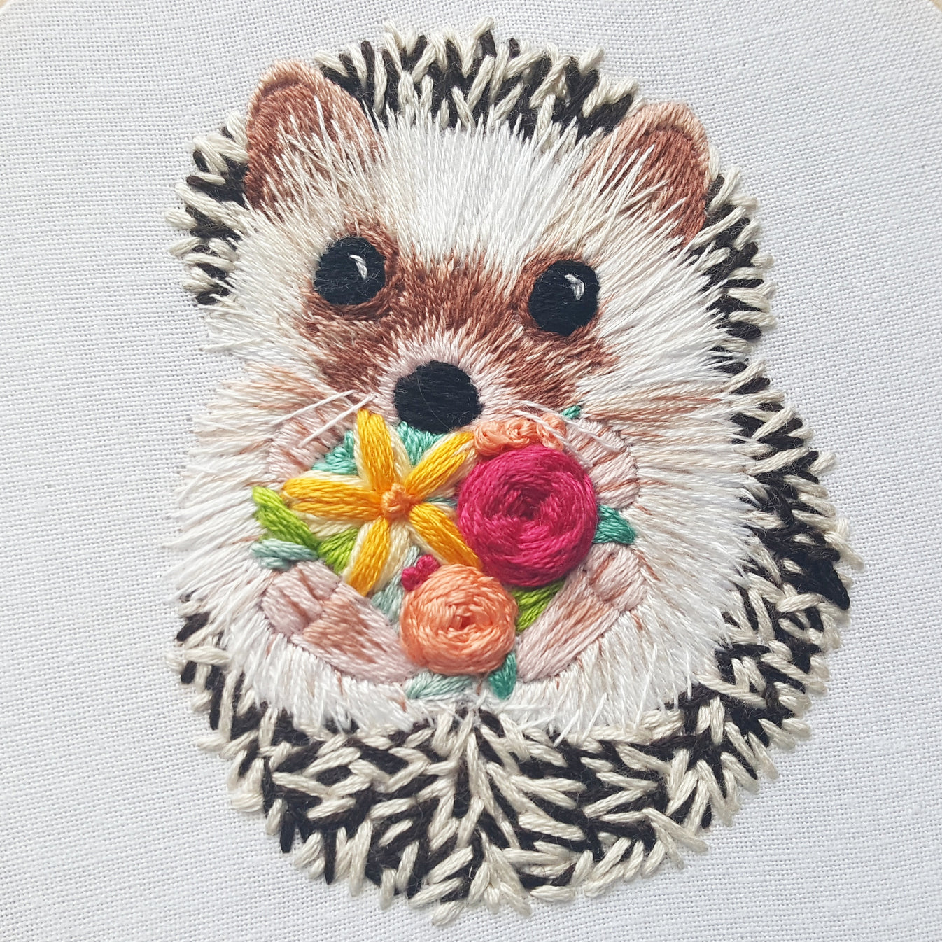 Hedgehog Embroidery Pattern (PDF) – Jessica Long Embroidery