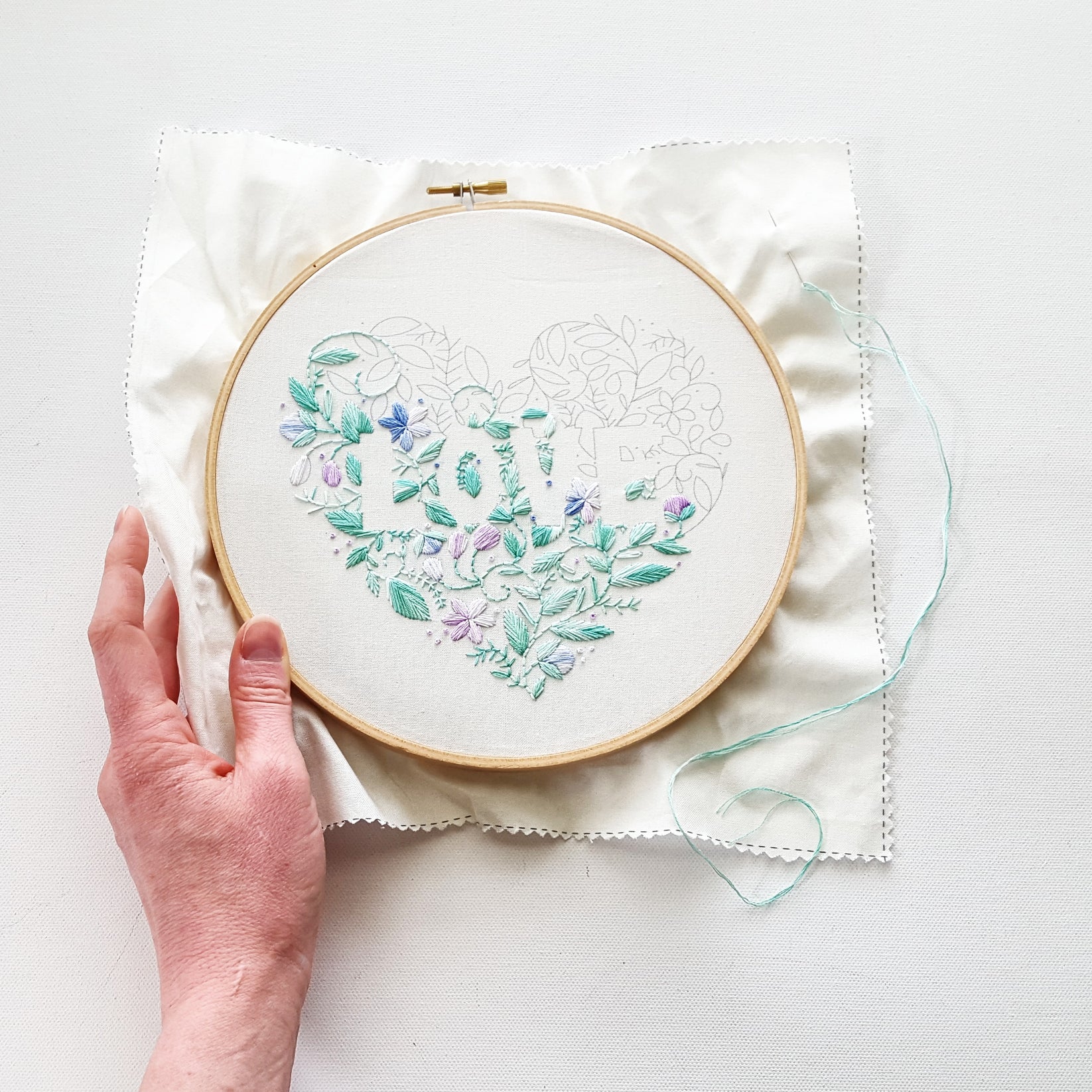 LOVE Hand Embroidery Pattern (PDF) – Jessica Long Embroidery