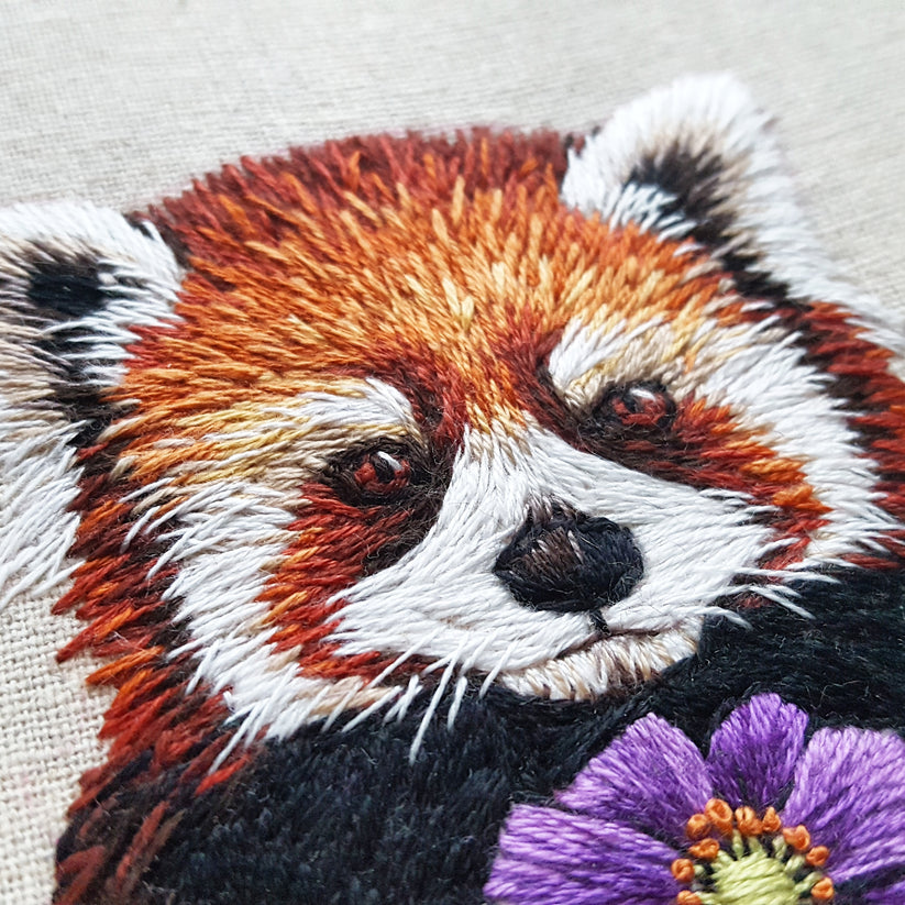 Red Panda Embroidery Pattern (PDF) – Jessica Long Embroidery