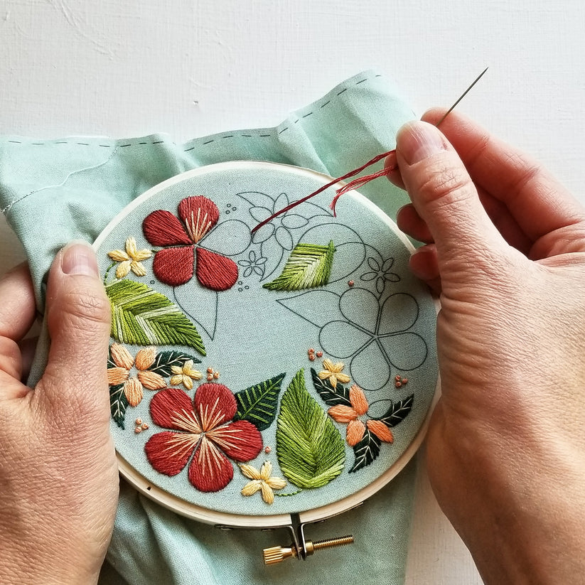 Floral Flourish Embroidery Pattern (PDF) – Jessica Long Embroidery